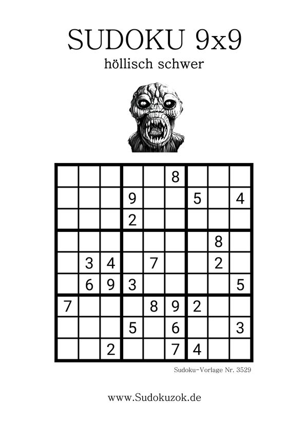 Sudoku Monster-Schwer für Erwachsene
